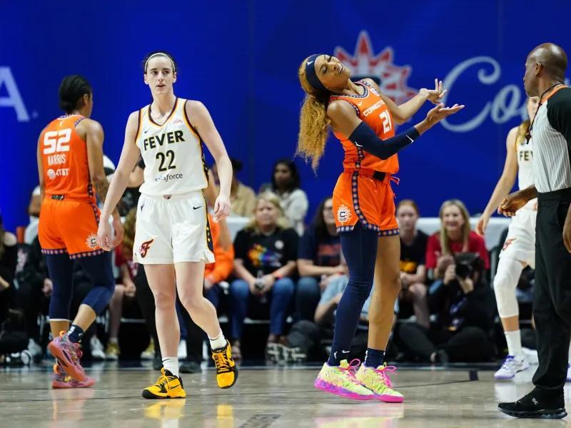 LOOK: DiJonai Carrington accuses Caitlin Clark of flopping and other ...