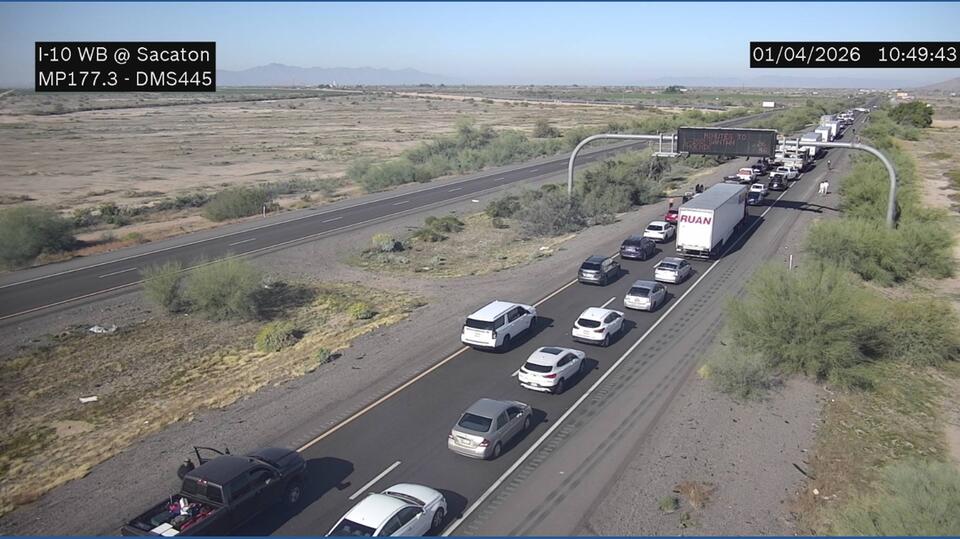 2-vehicle crash occurs along westbound I-10 near Sacaton - NewsBreak