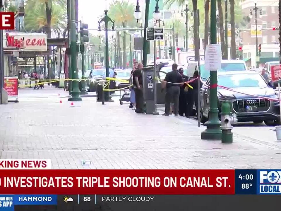 NOPD investigating a triple shooting on Canal Street