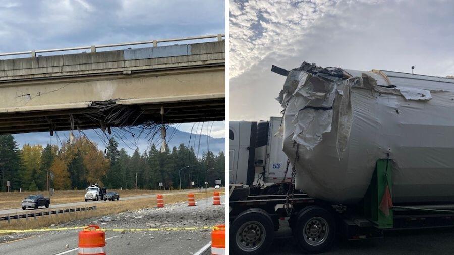 Driver who hit Bullfrog Road overpass cited for violating permit ...