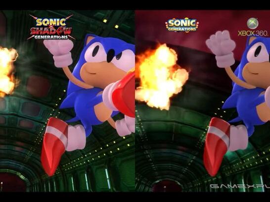 Sonic x Shadow Generations graphics comparison (new vs. original)