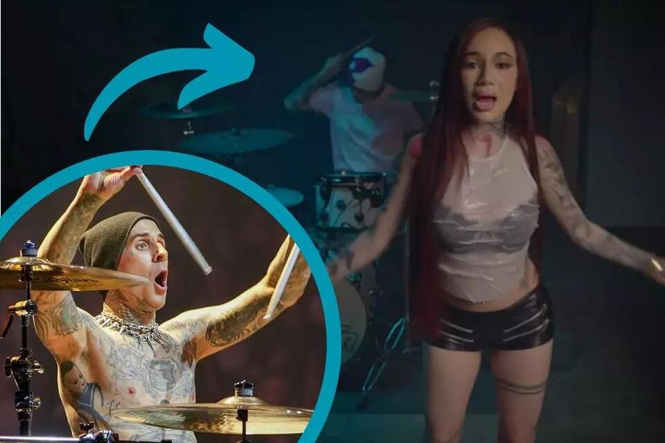 Bhad Bhabie Twerks on Travis Barker Look-Alike in Video Dissing Drummer’s Daughter Alabama ...