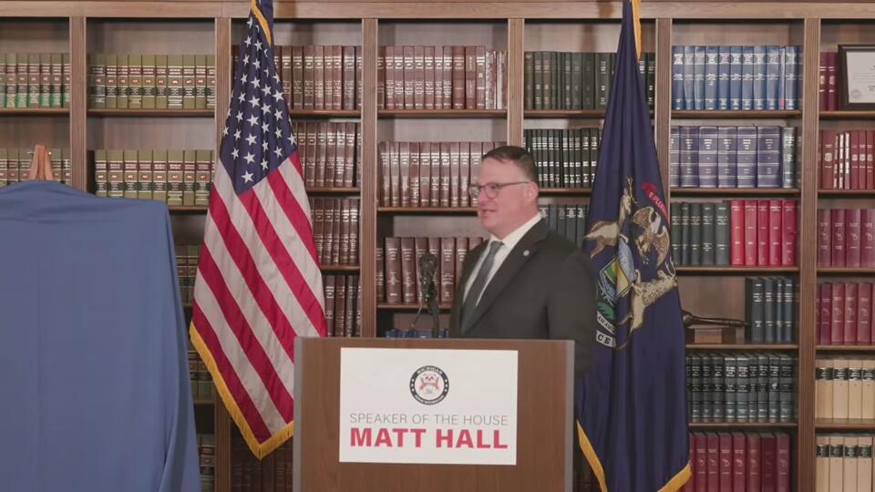 Michigan GOP House Speaker Matt Hall to hold news conference - NewsBreak