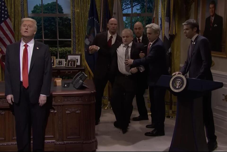 ‘Stand There and Stare Like a Sociopath!’ SNL Roasts Trump’s Reaction ...