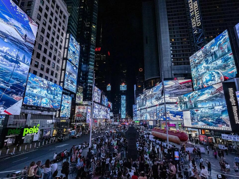 A reality-bending film will be broadcasted over 90 billboards in Times ...