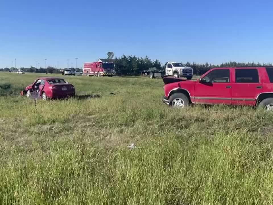 SCENE VIDEO: Three hospitalized after two-vehicle crash in Waverly