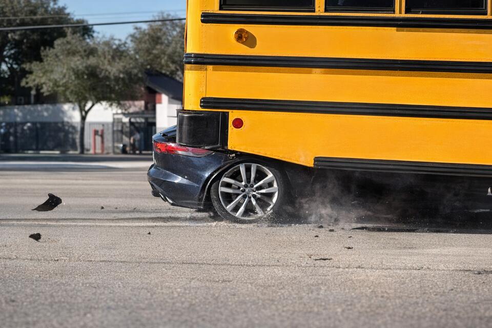 Lee County, FL: Florida Man Cited After Wedging Car Under Bus - NewsBreak