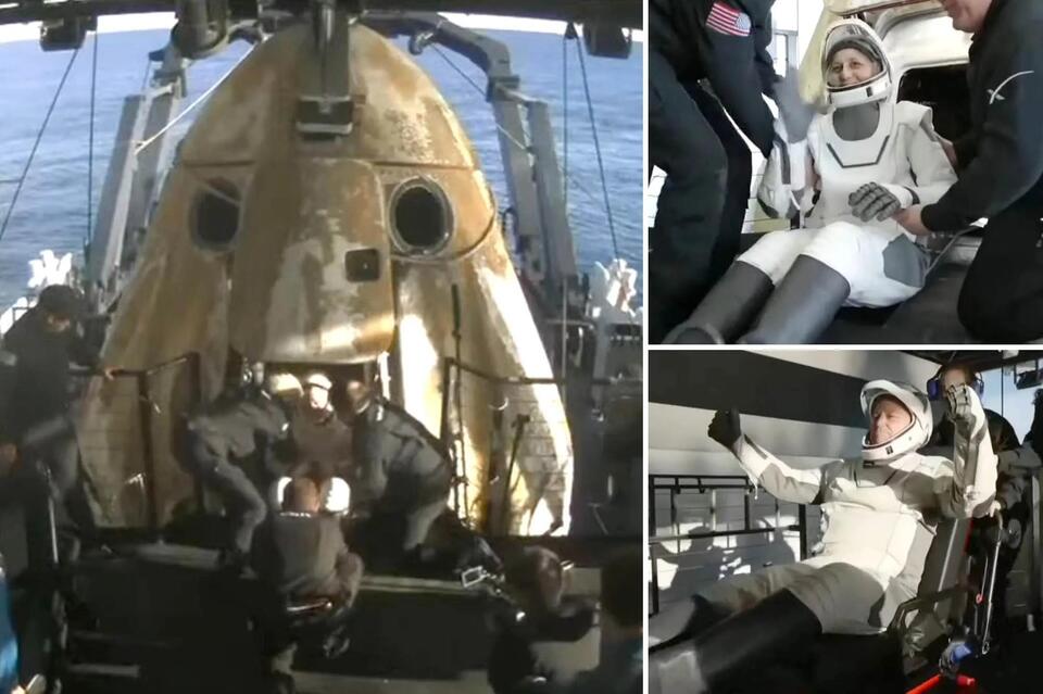 Stranded astronauts Butch Wilmore and Suni Williams safely splash down in SpaceX capsule after 9 ...
