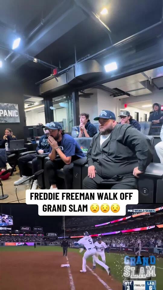 FREDDIE FREEMAN WALK OFF GRAND SLAM Barstool Employee Hubbs misses out ...