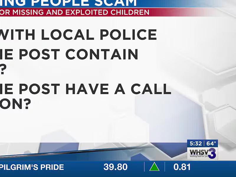 How to avoid the fake missing people scam