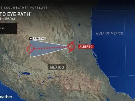 Alberto makes landfall, pushes inland over Mexico; US impacts to ease