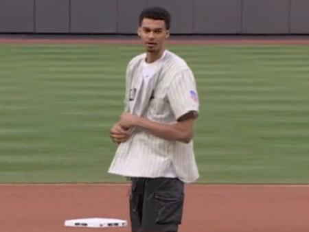 Photo of Victor Wembanyama holding baseball goes viral