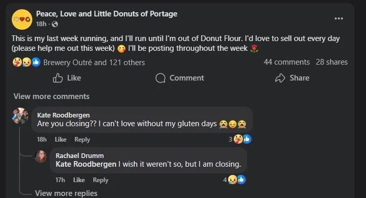 Portage Community Reacts to Peace, Love And Little Donuts Closing ...