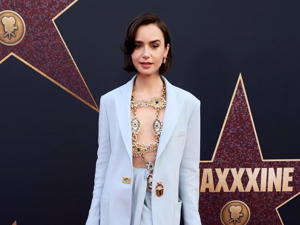 Lily Collins’ Ornate Body Harness Belongs In A Museum