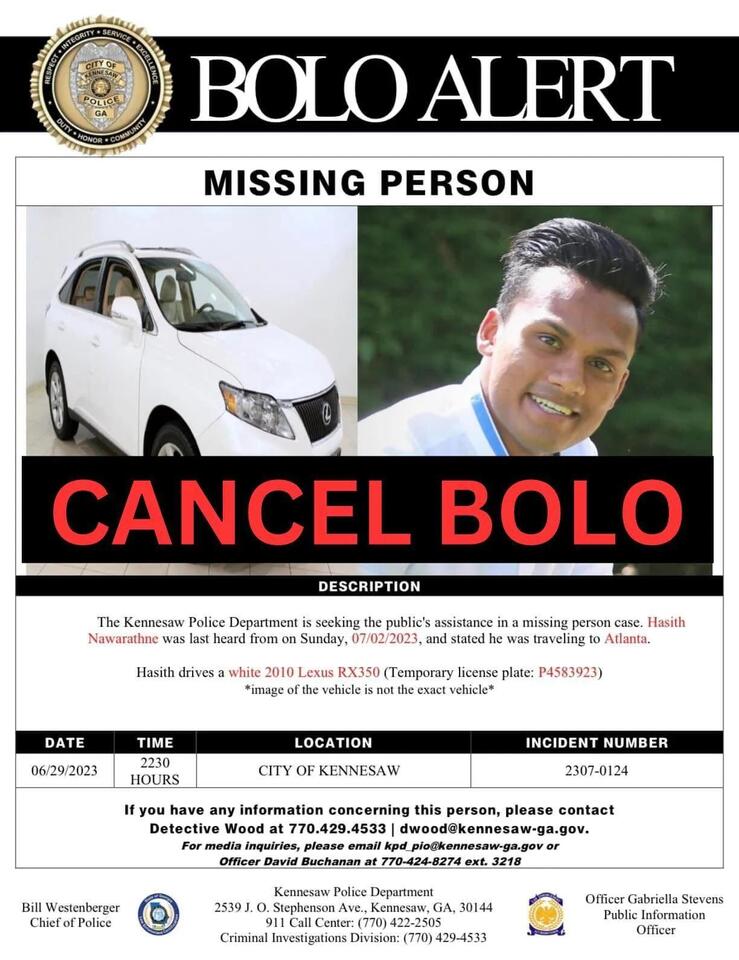 Man reported missing by Kennesaw police confirmed dead in Atlanta ...