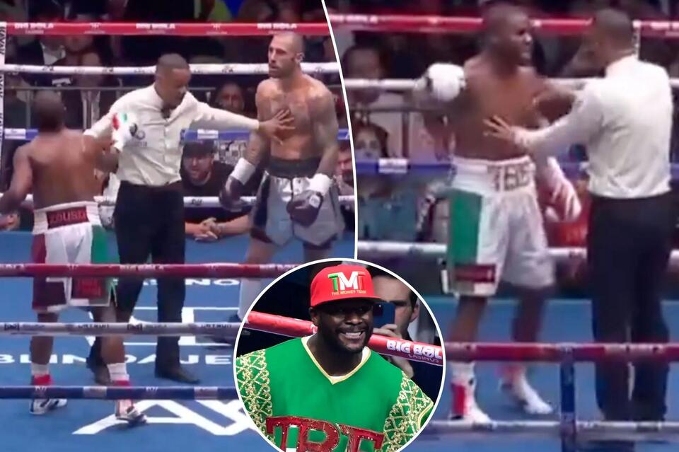 Floyd Mayweather appears to fire referee in middle of John Gotti III ...