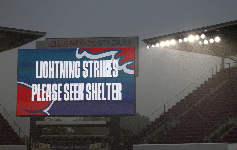 England vs Costa Rica kick-off delayed as storms rage in Orlando ...