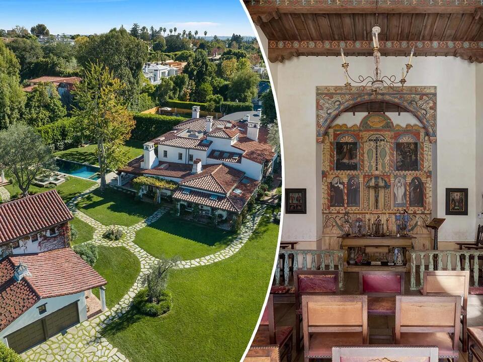 LA home listed for $38.5M comes with a beautiful chapel its sellers ...