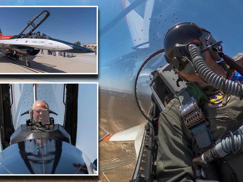 US Air Force Secretary Kendall flies in cockpit of plane controlled by ...