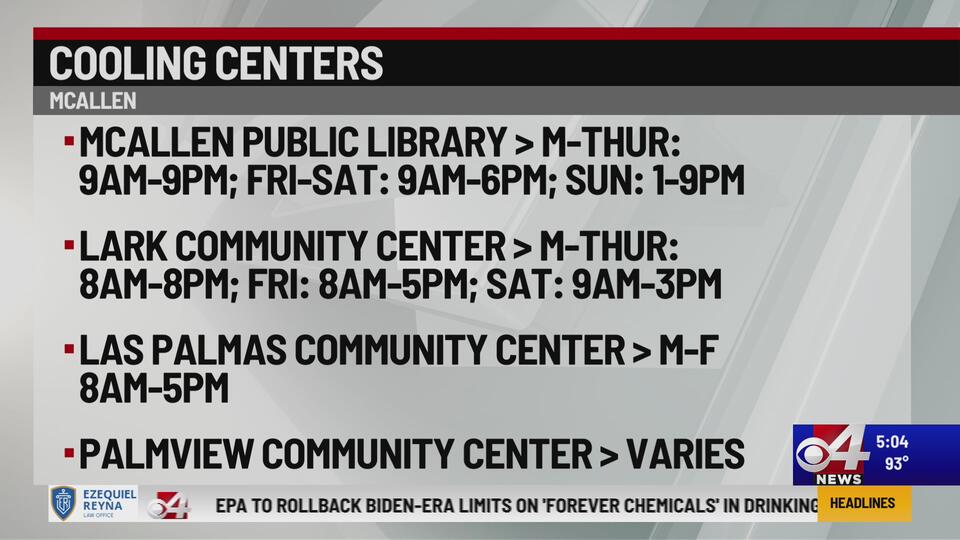 Beat the heat: Seasonal cooling centers open in McAllen - NewsBreak