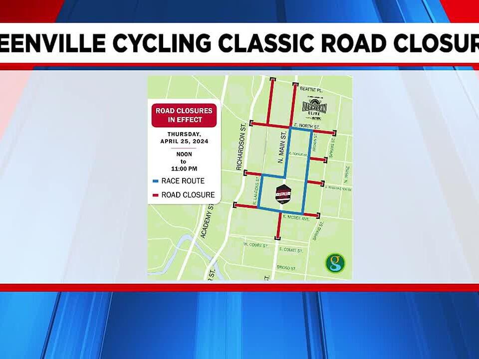 Greenville Cycling Classic road closures