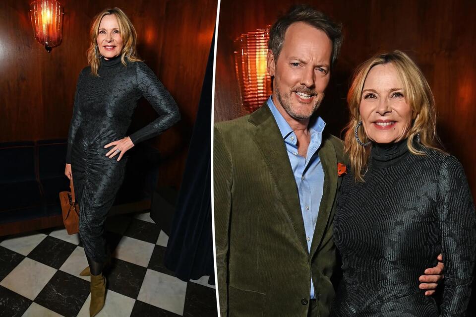 Kim Cattrall pictured on rare public outing with boyfriend Russell Thomas - NewsBreak