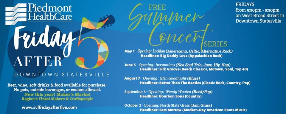 Piedmont HealthCare Friday After Five Concert Series celebrates America ...