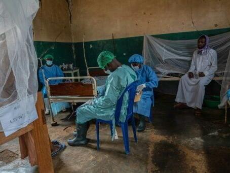 Nurses tend to mpox patients at a treatment centre in Kamituga, eastern DRC