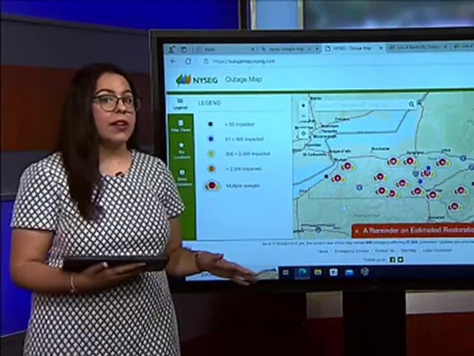 NYSEG reports power outages on July 15