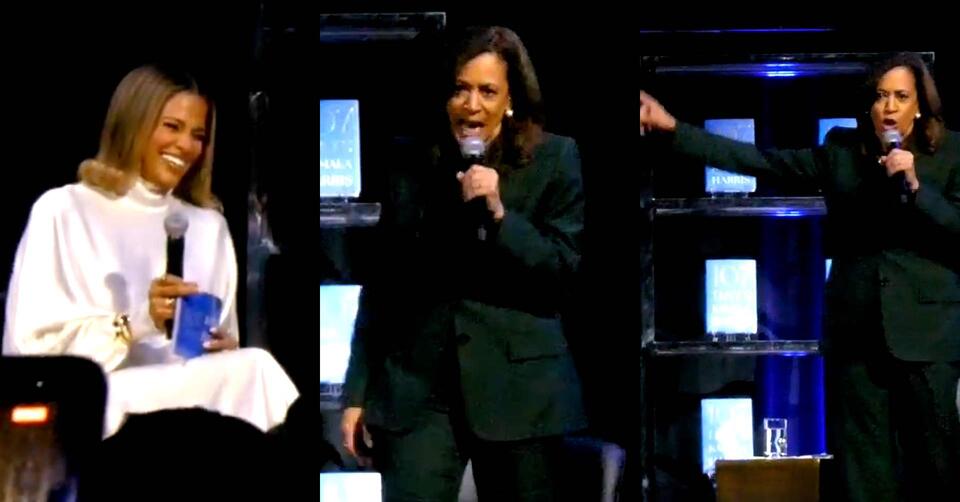 Kamala Harris Crowd Goes Wild When She Shoots Down Heckler With Trump ...