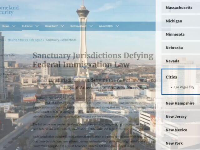 DHS takes down list of 'sanctuary jurisdictions' that included Las Vegas - NewsBreak