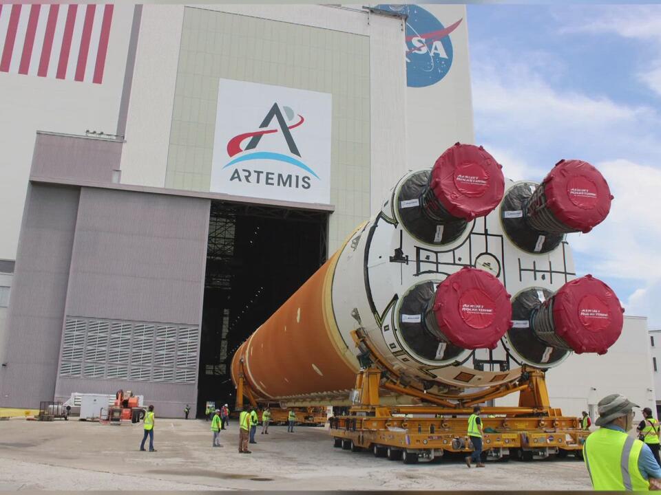 Artemis II core stage arrives in Florida