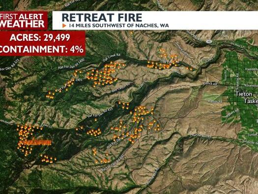 Retreat Fire closing in on 30,000 acres