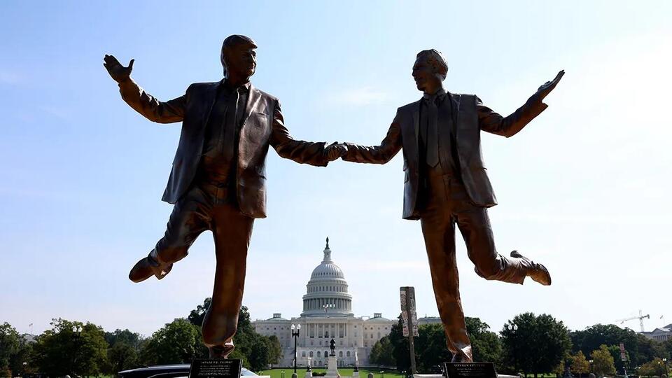 Government removes National Mall statue of Trump and Epstein holding ...