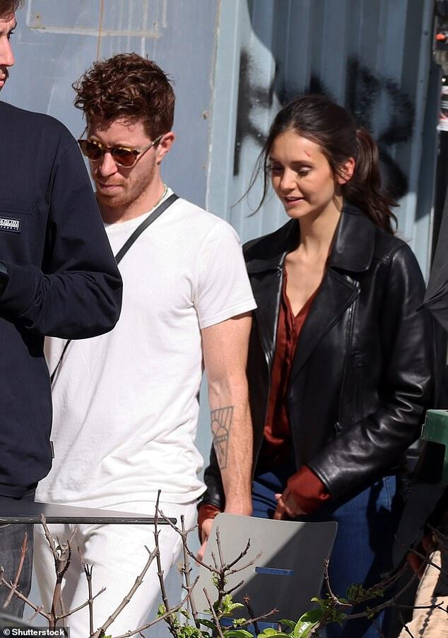 Nina Dobrev beams with joy as boyfriend Shaun White visits her on the ...