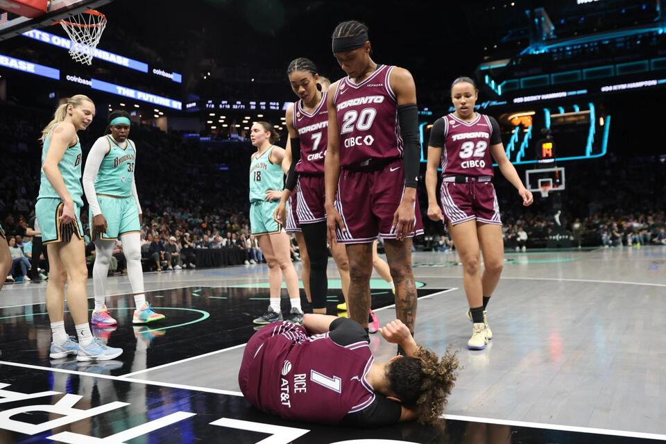 Toronto rookie Kiki Rice limps off late with injury vs New York Liberty ...