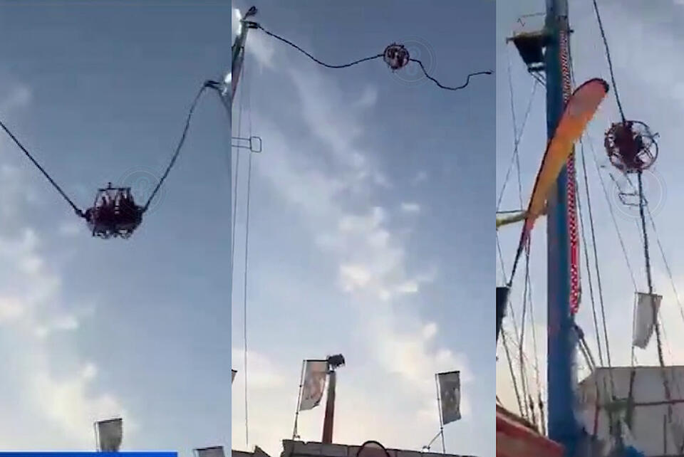 Shocking Video Shows Moment ‘Slingshot’ Ride Bungee Cable Snaps Midair ...