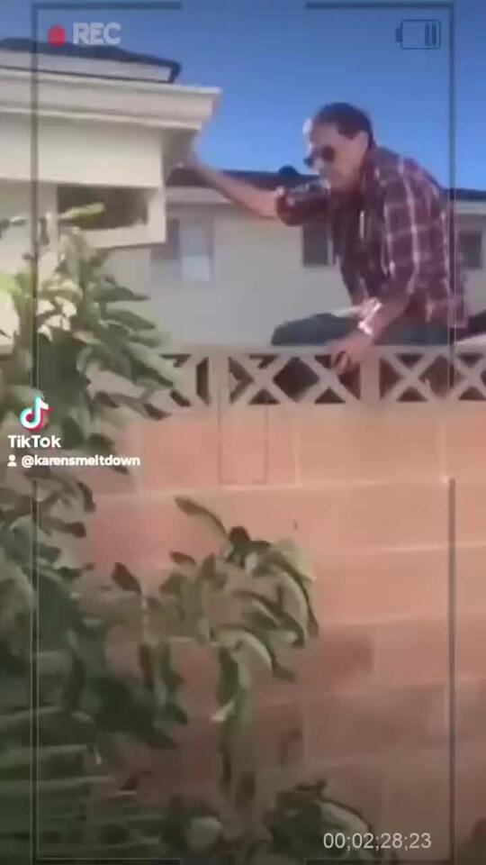 Neighbor Karen tries to TRESPASS to cut down neighbors plants karenmemes karens foryou - NewsBreak