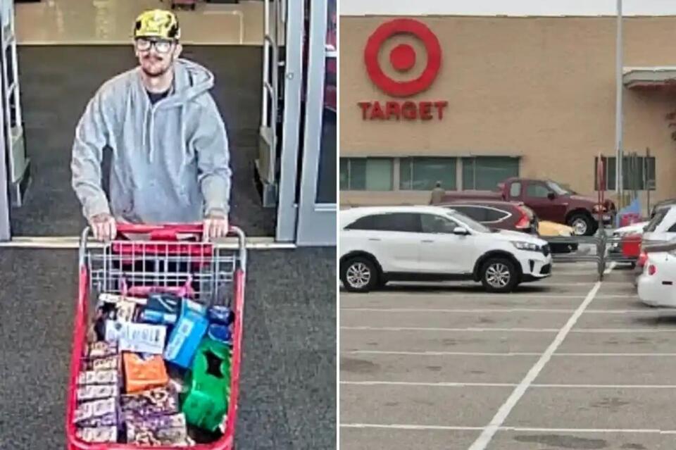 Target ‘serial thief’ caught on camera walking out with cart full of ...