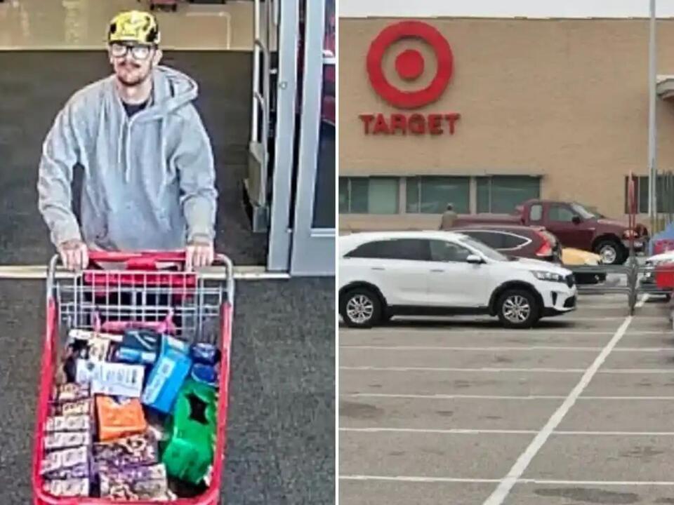 Target ‘serial thief’ caught on camera walking out with cart full of ...