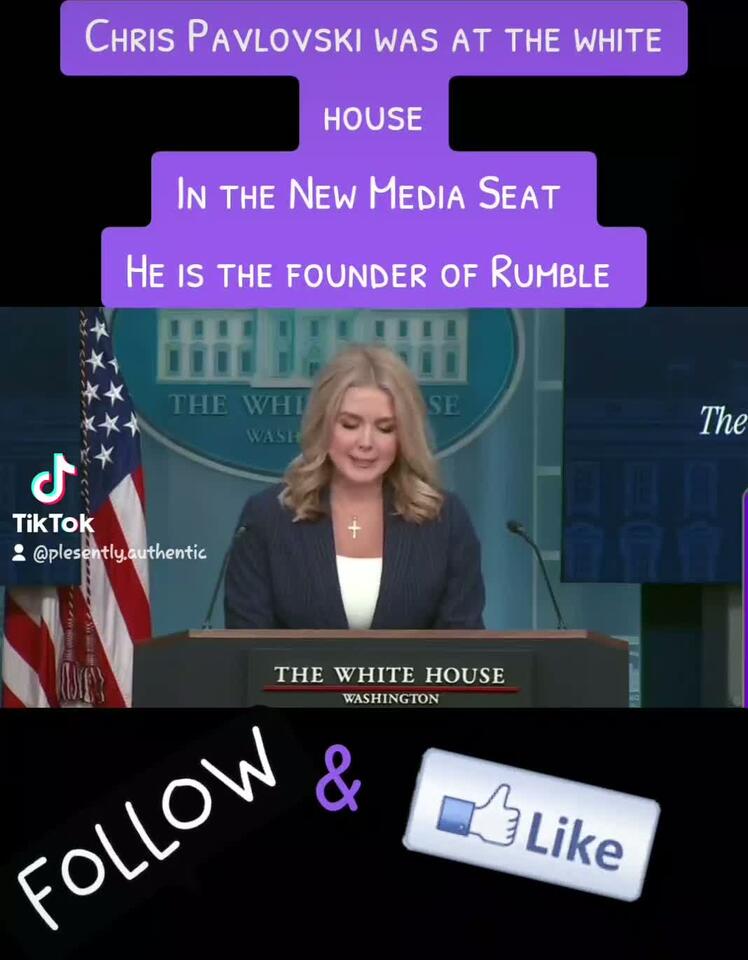 creator of rumble in the new media seat at the White House press ...