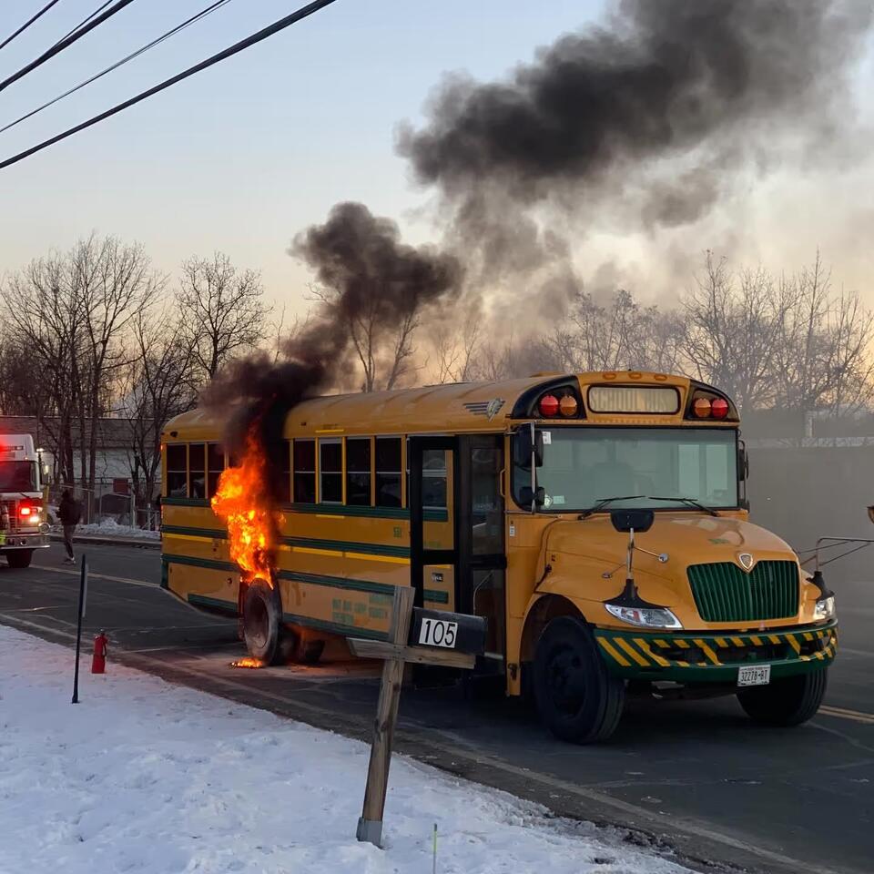 School Bus Fire Breaks Out Outside North Rockland High School - NewsBreak