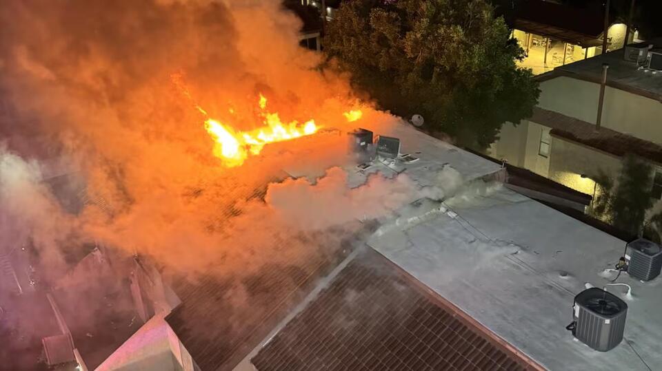 Family hospitalized as fire rips through Mesa condo complex - NewsBreak