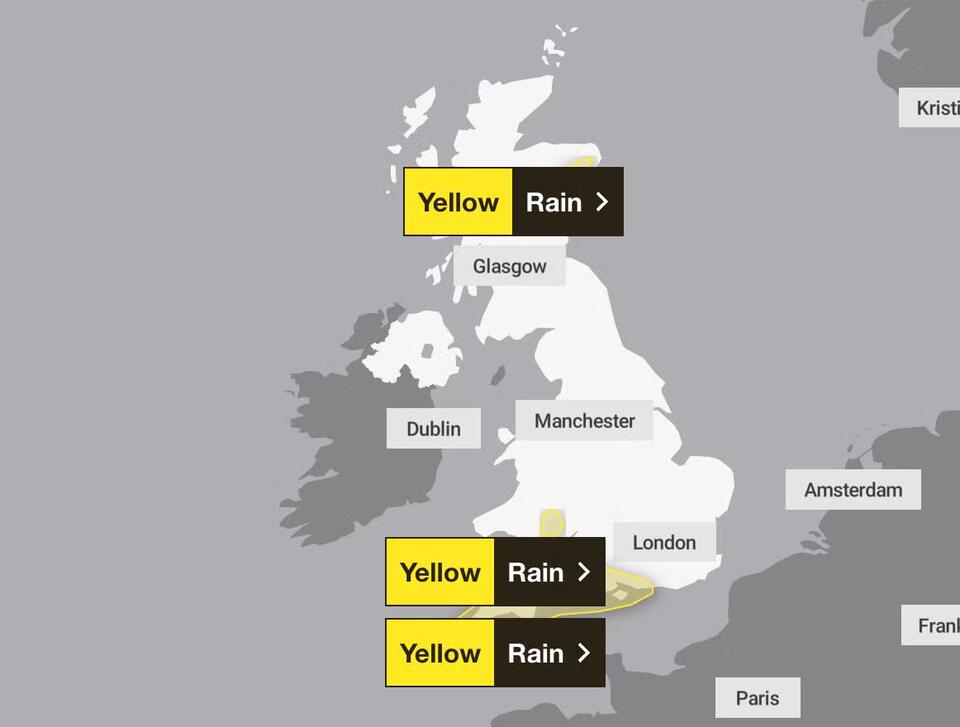 More rain to hit UK this week as Met Office issues fresh weather ...