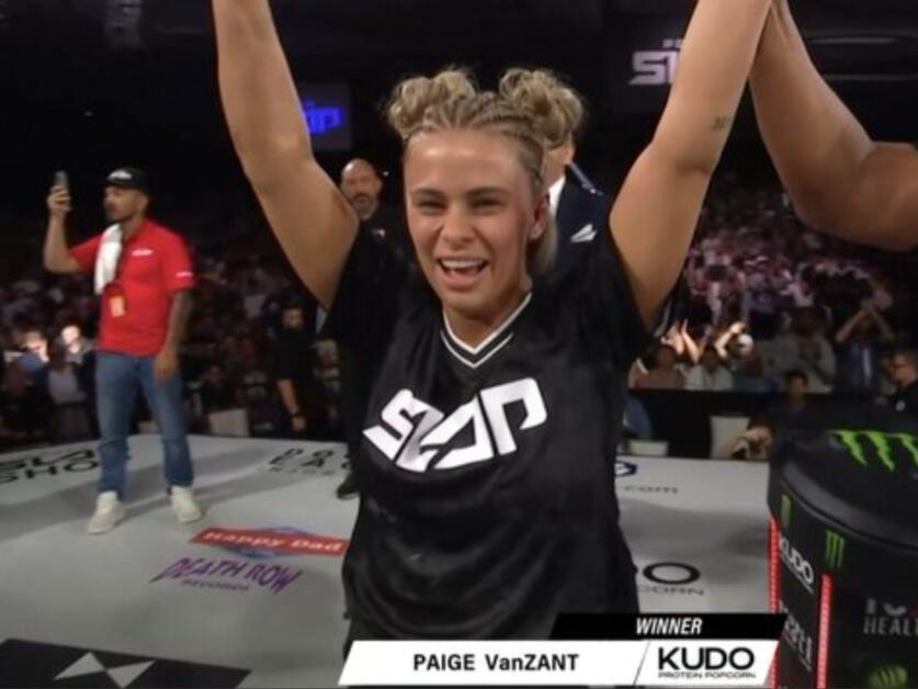 Ex-UFC fighter Paige VanZant scores dominant victory in Power Slap ...