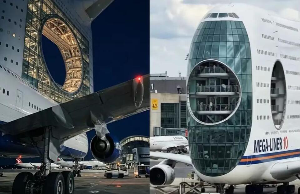 Is the Mega Liner 10 plane real or fake? Footage of multiple level ...