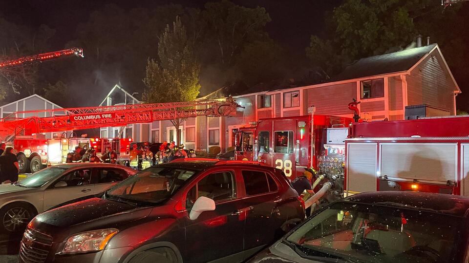 Firefighters battle fire at northeast Columbus townhouse - NewsBreak