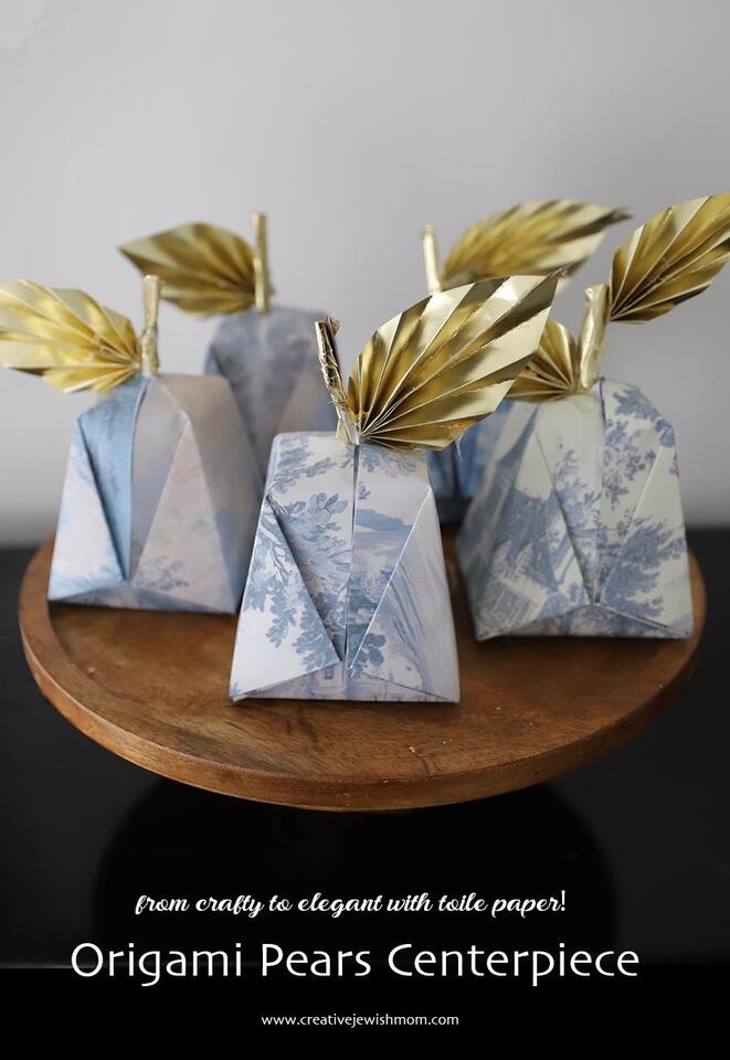 How To Make A Simple Toile Origami Pear Centerpiece - NewsBreak