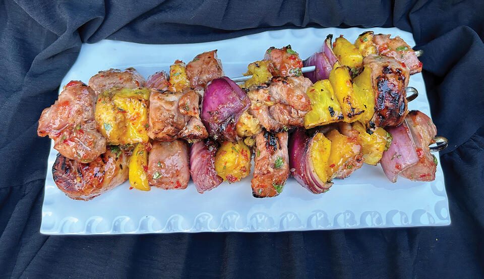Pacific Rim Pork Tenderloin Kabobs With Thai Sweet Chili Basil Glaze ...