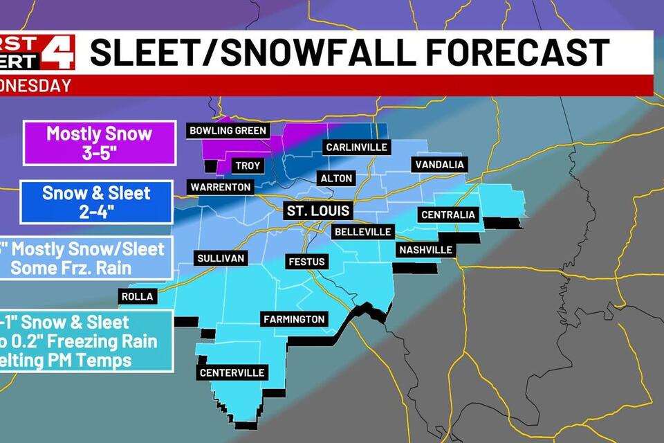 First Alert Weather Day Wednesday: Wintery Mix Impacts Travel - NewsBreak